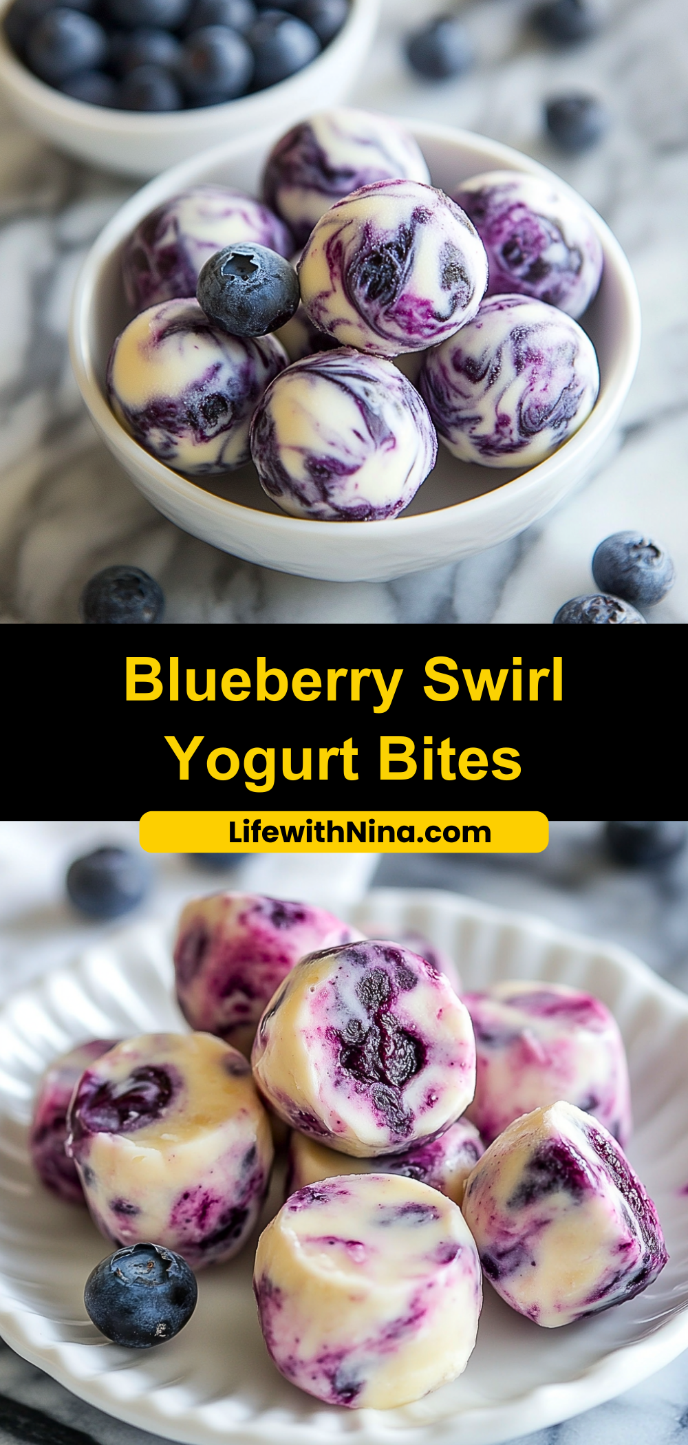 Blueberry Swirl Yogurt Bites