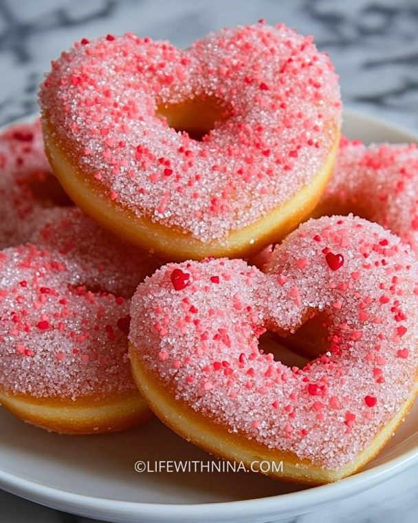 Heart-Shaped Sugar Donuts