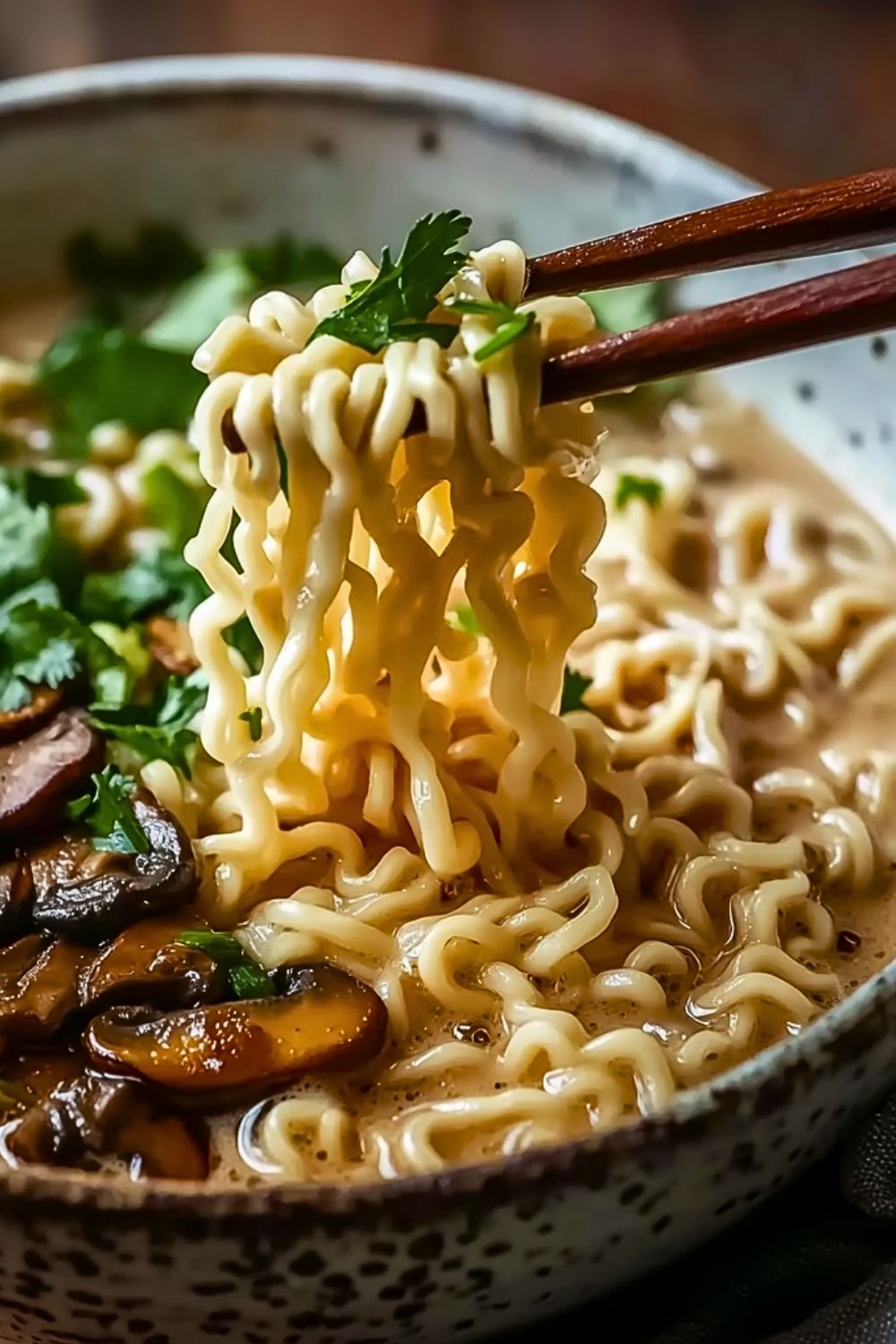 Vegan Creamy Mushroom Ramen
