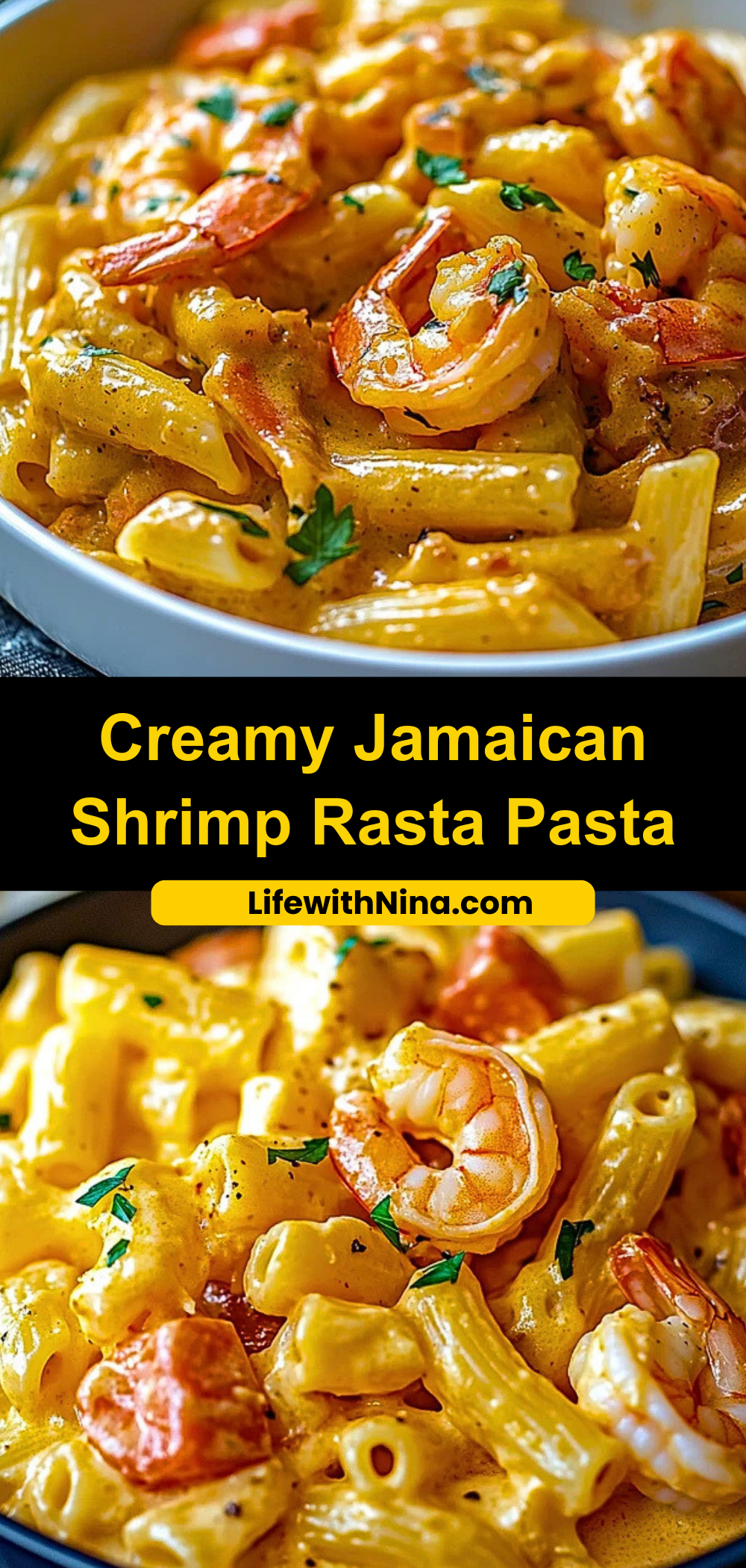 Creamy Jamaican Shrimp Rasta Pasta Recipe