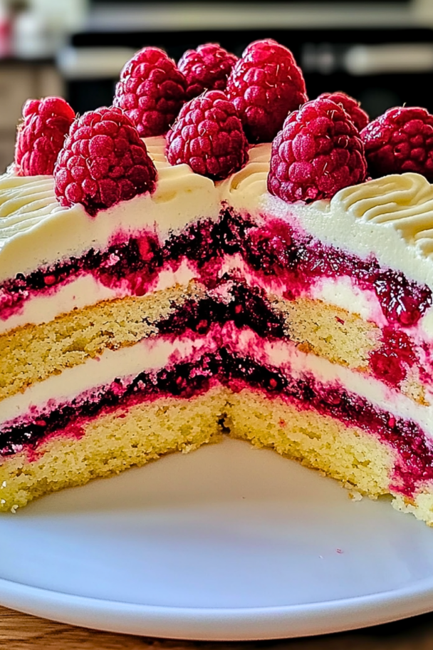 White Chocolate Raspberry Dream Cake