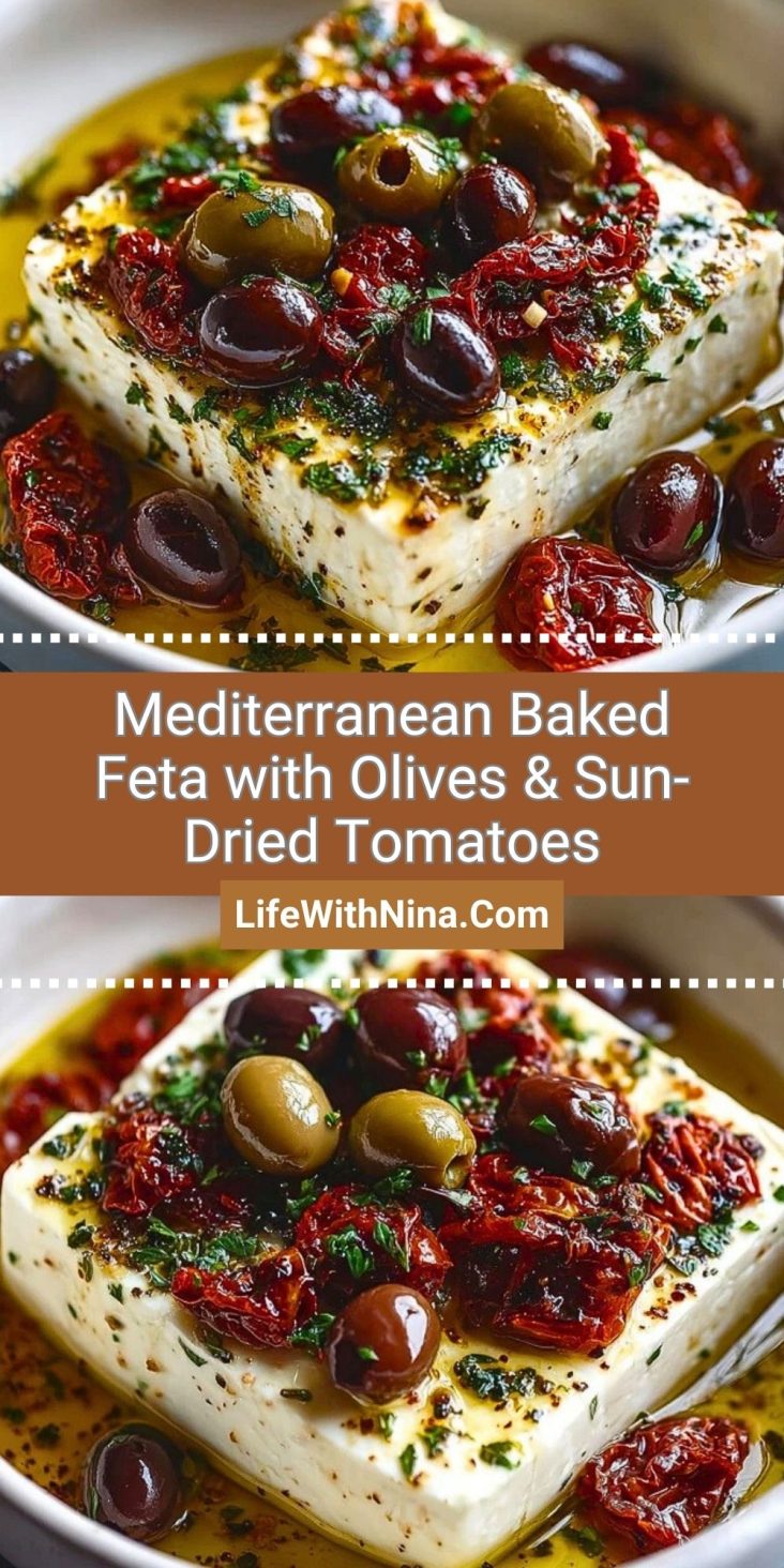 Mediterranean Baked Feta with Olives & Sun-Dried Tomatoes