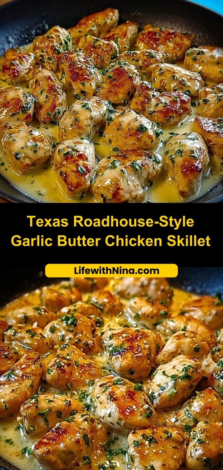 Texas Roadhouse-Style Garlic Butter Chicken Skillet