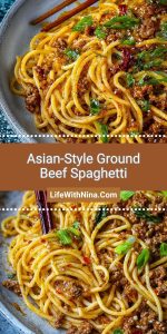 Asian-Style Ground Beef Spaghetti