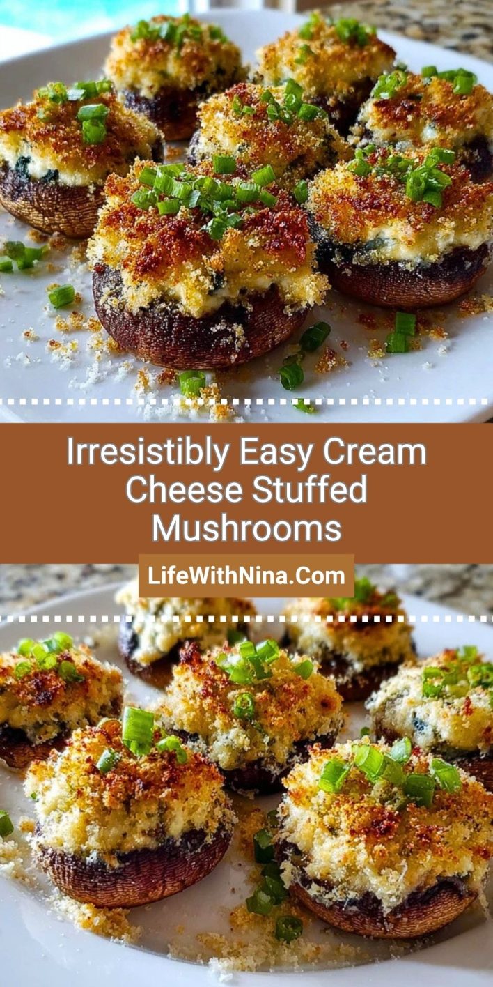 Irresistibly Easy Cream Cheese Stuffed Mushrooms
